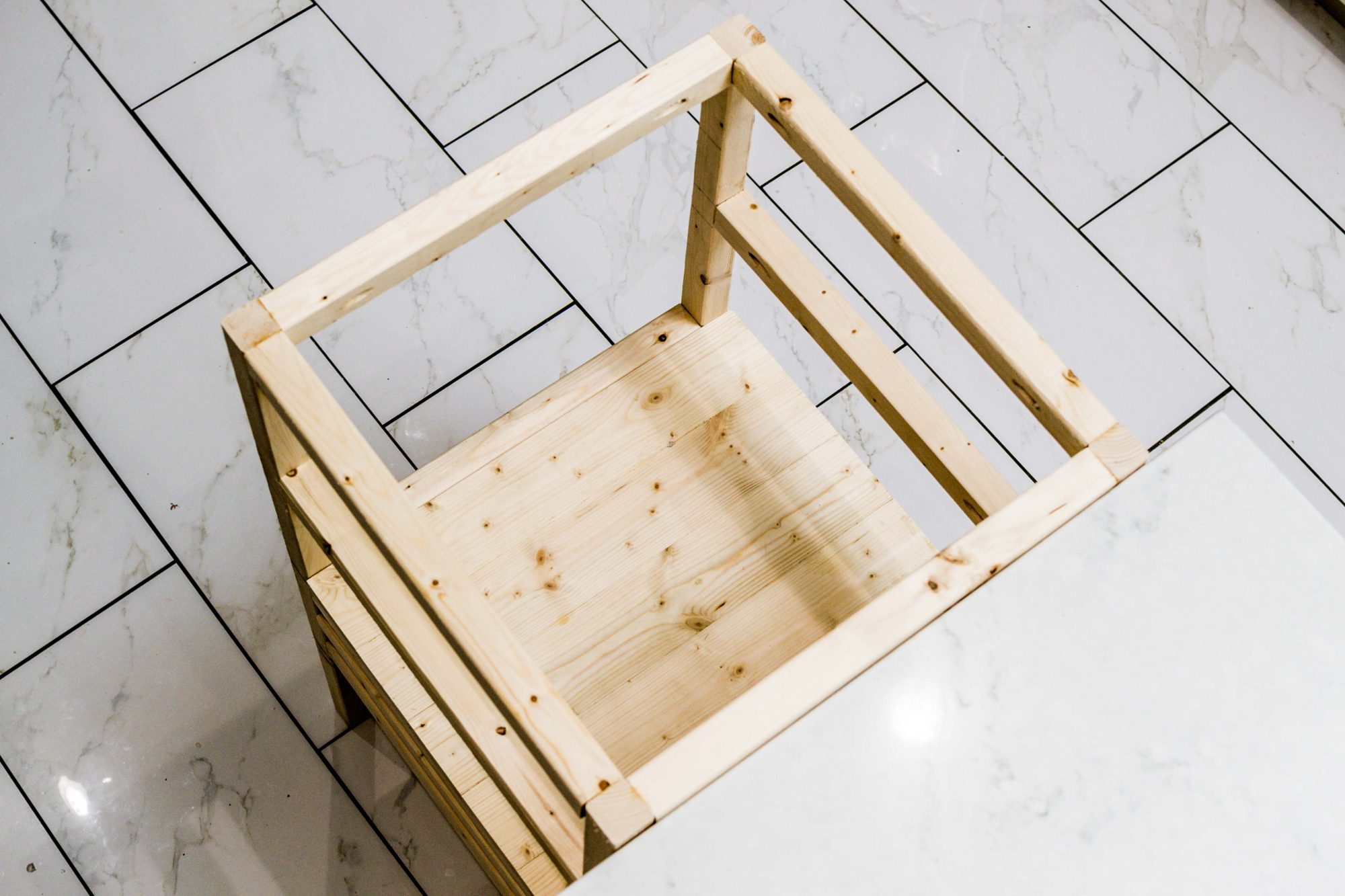 How to Build a DIY Stool Tower Kitchen Helper for Toddlers & Small ...