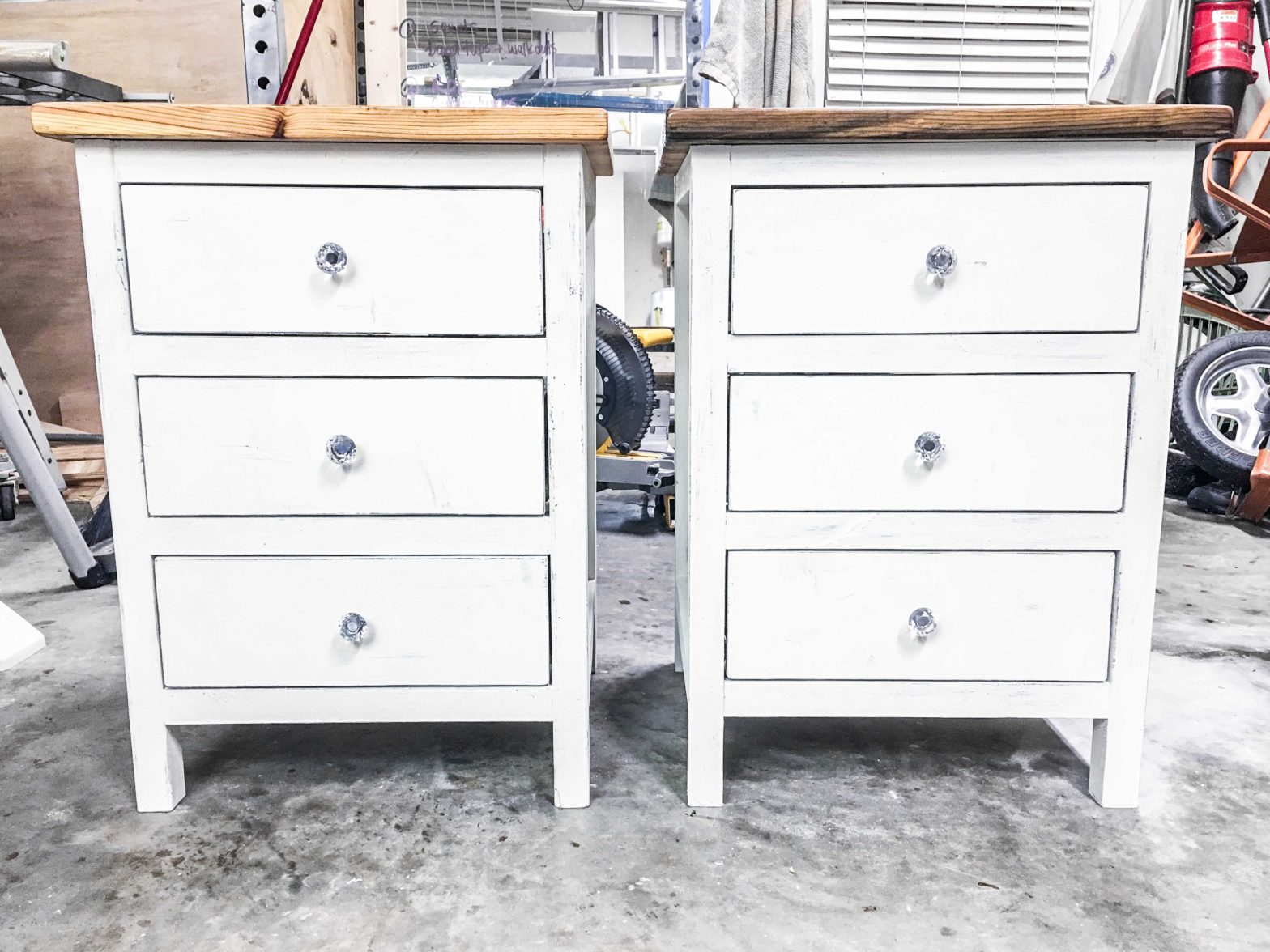 How to DIY Finish an Ana White Reclaimed Wood Look Bedside Table ...